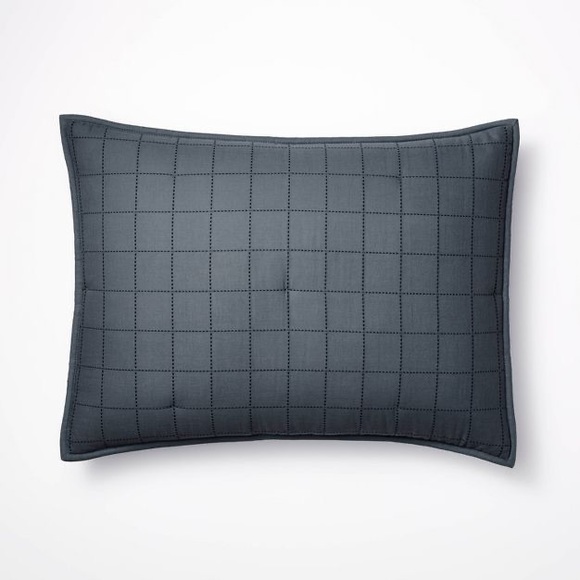 Threshold | Bedding | Threshold Standard Grid Stitch Cotton Quilt Sham ...